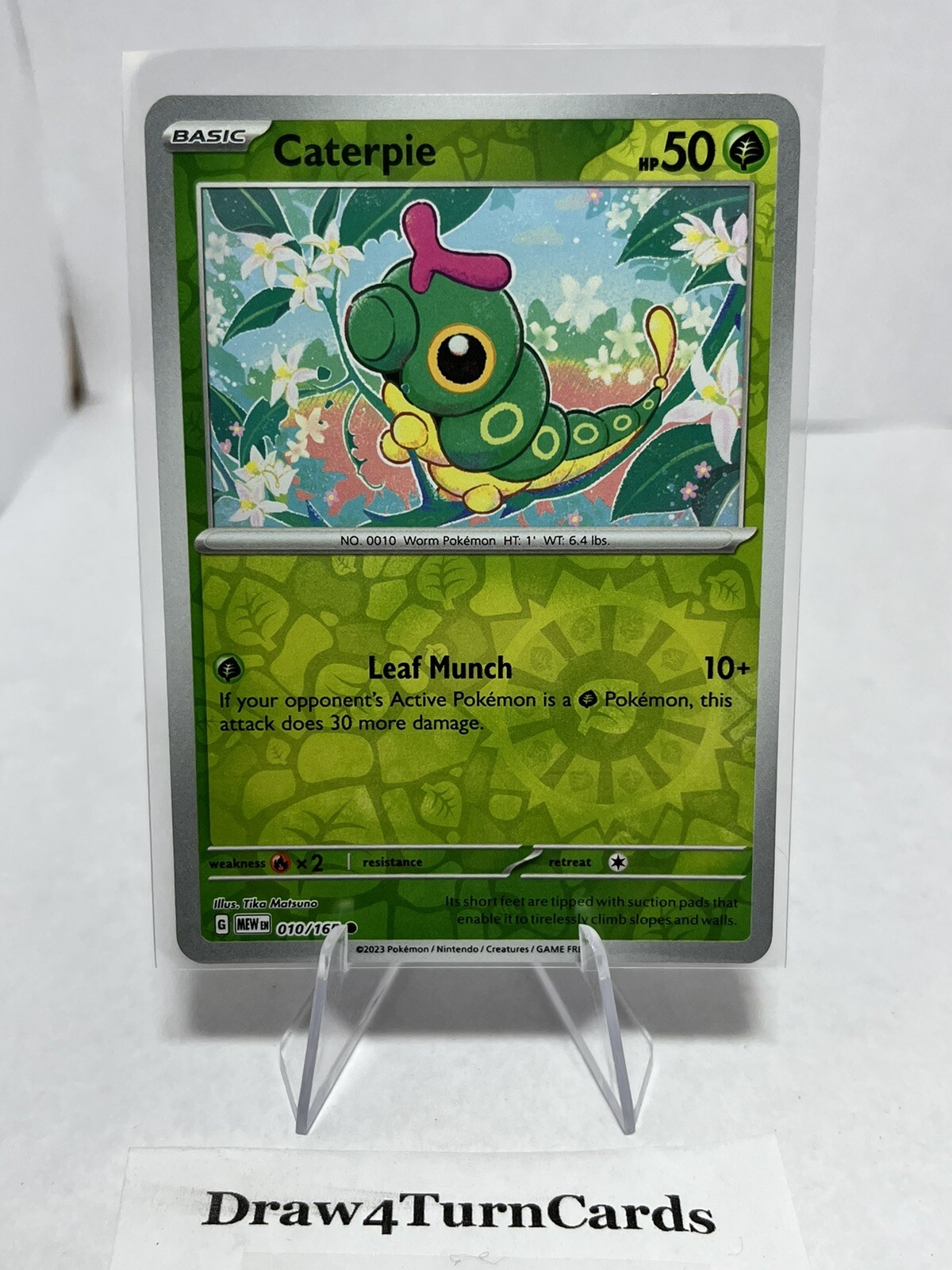 Caterpie - 010/165 151 Reverse Holo Common Pokemon - NM/MINT | eBay