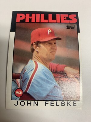 1986 Topps Philadelphia Phillies John Felske | eBay
