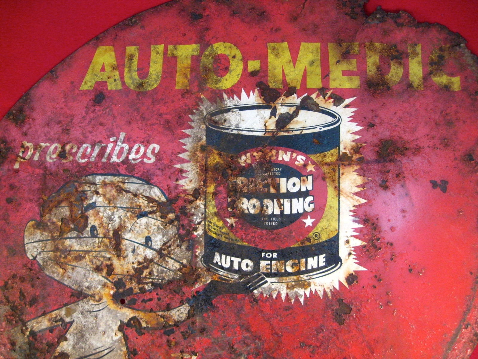 FRICTION PROOFING WYNNS METAL SIGN ROUTE 66 RARE ORIGINAL STEEL ANTIQUE ...