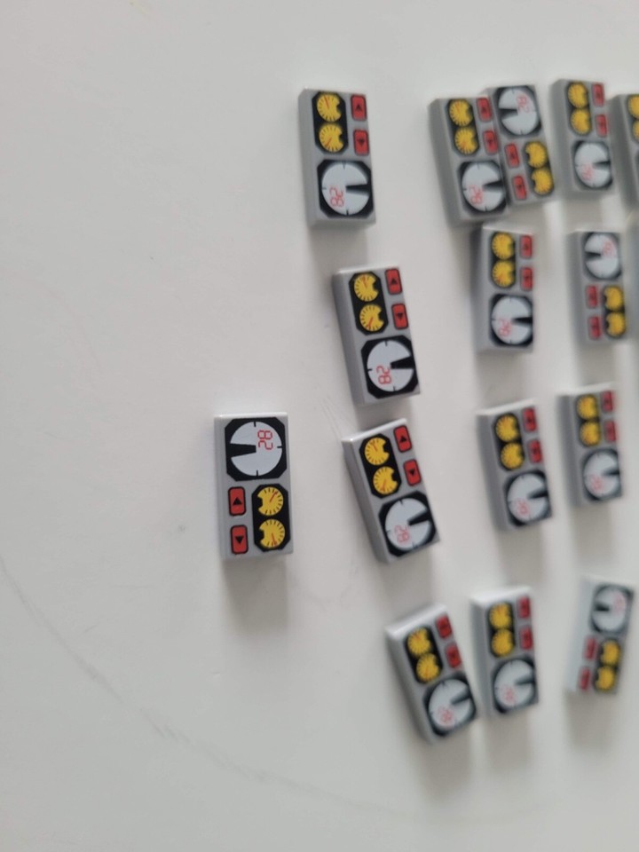 LEGO SET OF 22 2x1 TILE WHITE GAUGES Part #3069bpx19 BRICK PANELS | eBay