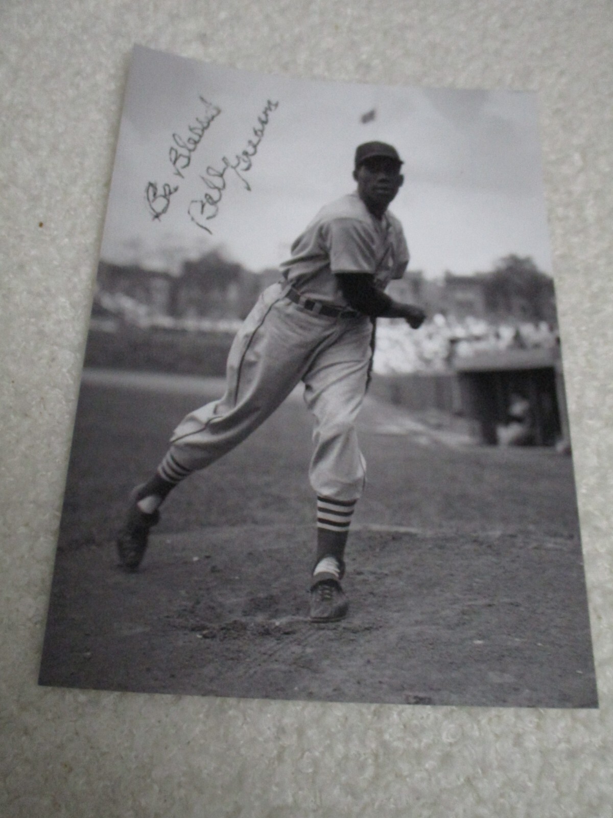 BILL GREASON Signed 4x6 Photo NEGRO LEAGUE BIRMINGHAM BARONS AUTOGRAPH ...