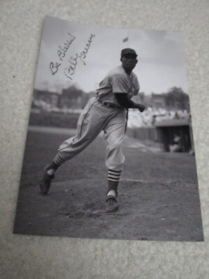 BILL GREASON Signed 4x6 Photo NEGRO LEAGUE BIRMINGHAM BARONS AUTOGRAPH ...