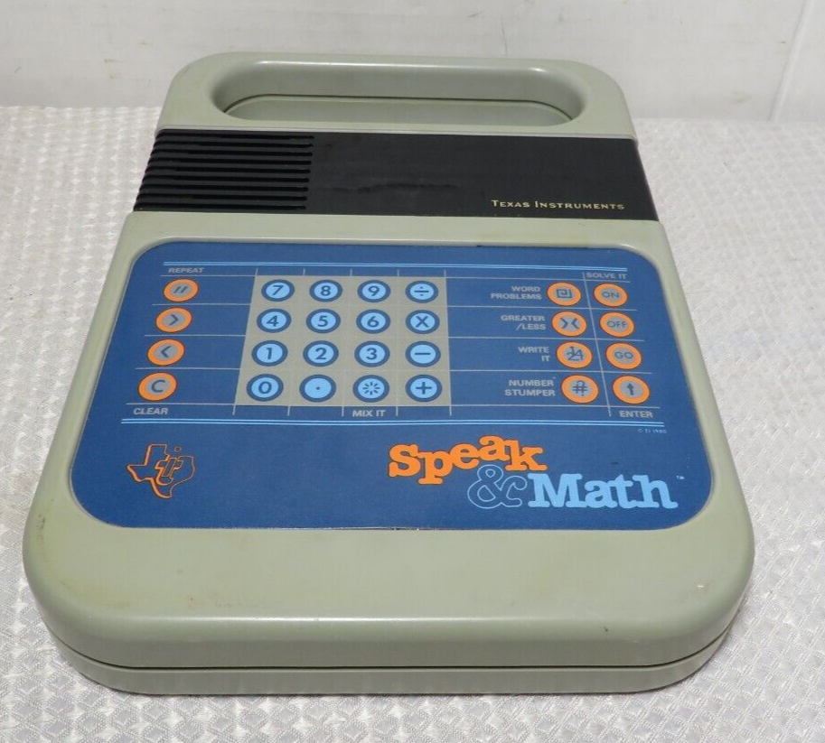 Texas Instruments 1980's Speak and Math Learning Toy Tested Vintage | eBay