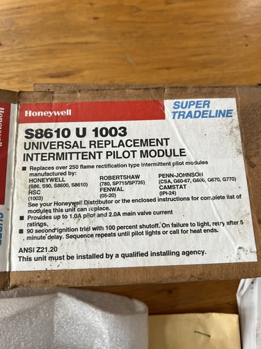 Honeywell Super Tradeline Universal Replacement Pilot Module S8610 ...
