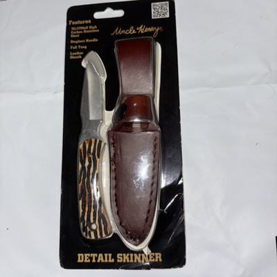 Uncle Henry 301UH Detail Skinner Fixed Blade Knife wi/3.1in High Carbon ...