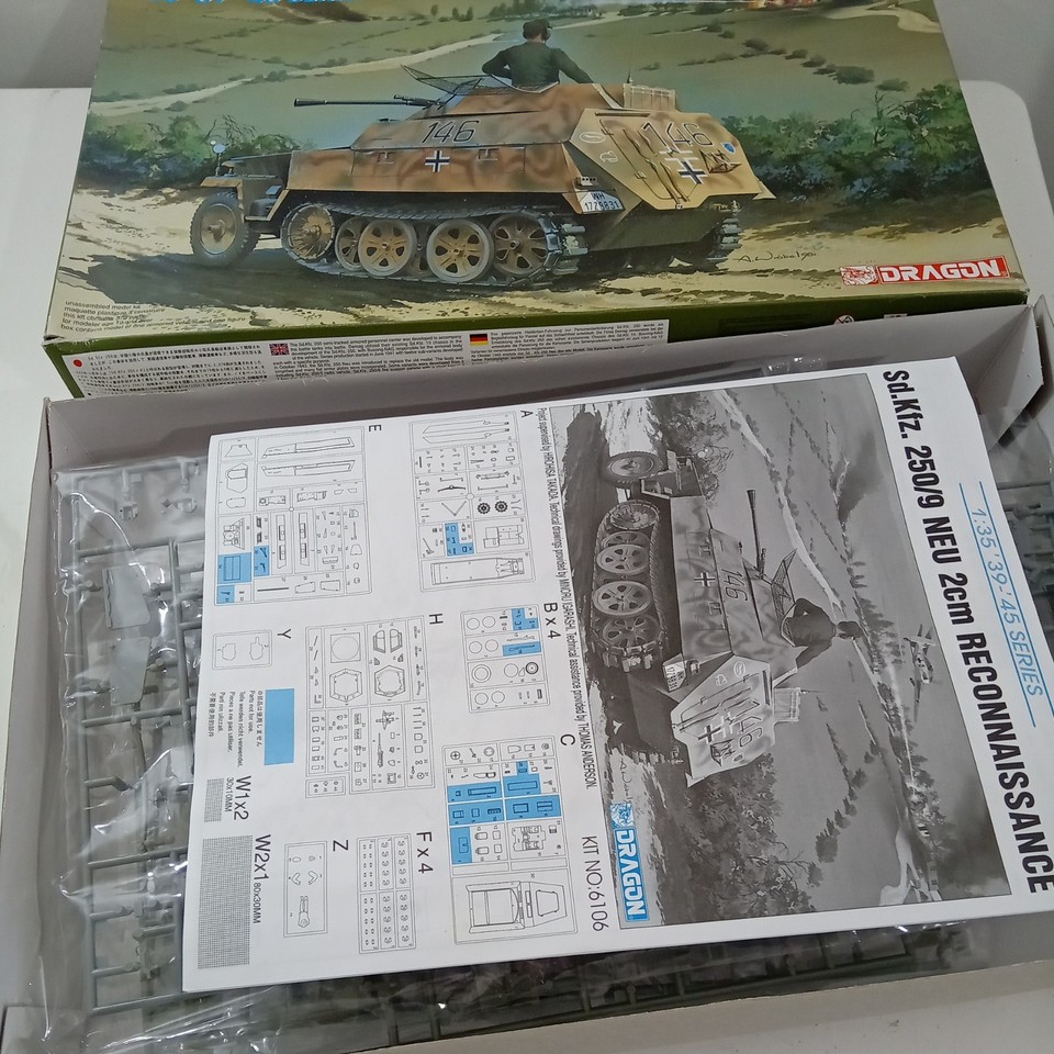 Dragon 1/35 Sd.Kfz.250/9 NEU 2cm Reconnaissance kit 6106 | eBay UK