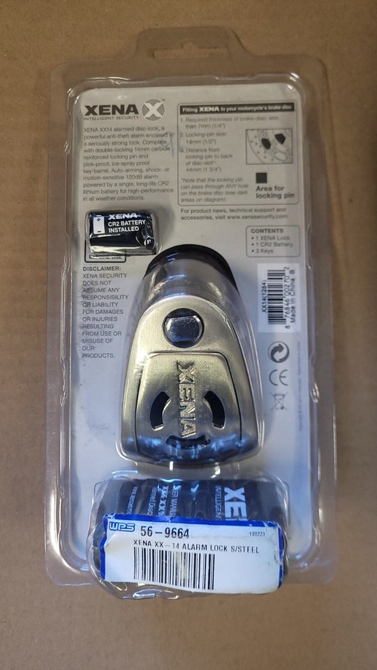 XENA XX14 MOTORCYCLE LOCK/ALARM BRAND NEW IN PACKAGE | eBay