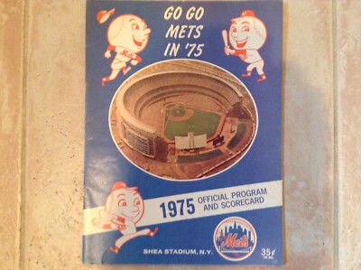 1975 New York Mets Official Program and Scorecard Tom Seavers 20th Win ...