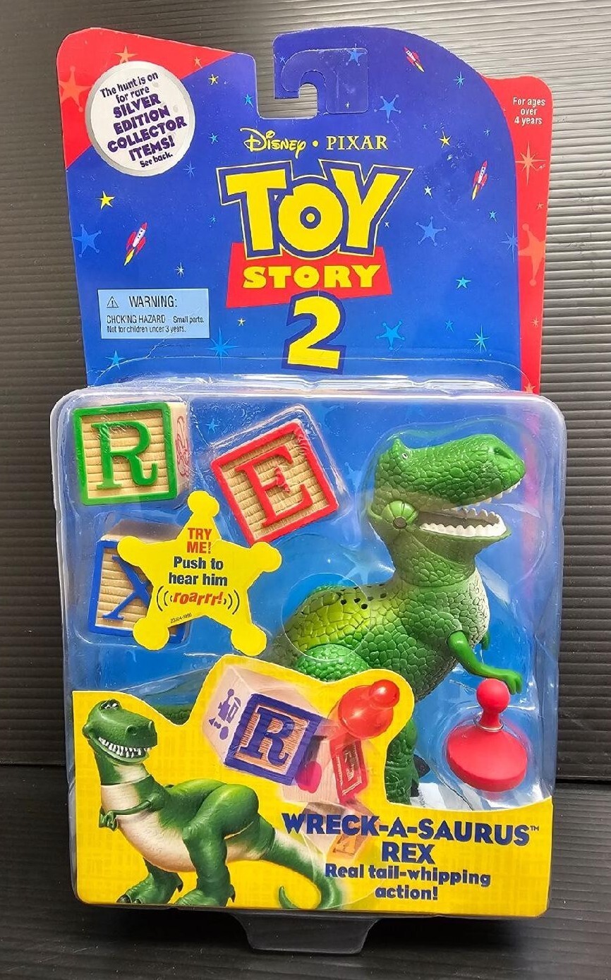 1999 Toy Story 2 Wreck-A-Saurus Rex Silver Edition Rare 1 in 200 Sealed ...