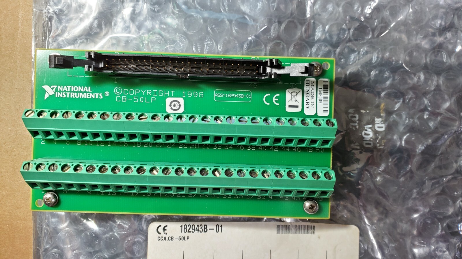 NEW National Instruments CB-50LP Input / Output Connector ~ 182943B-01 ...