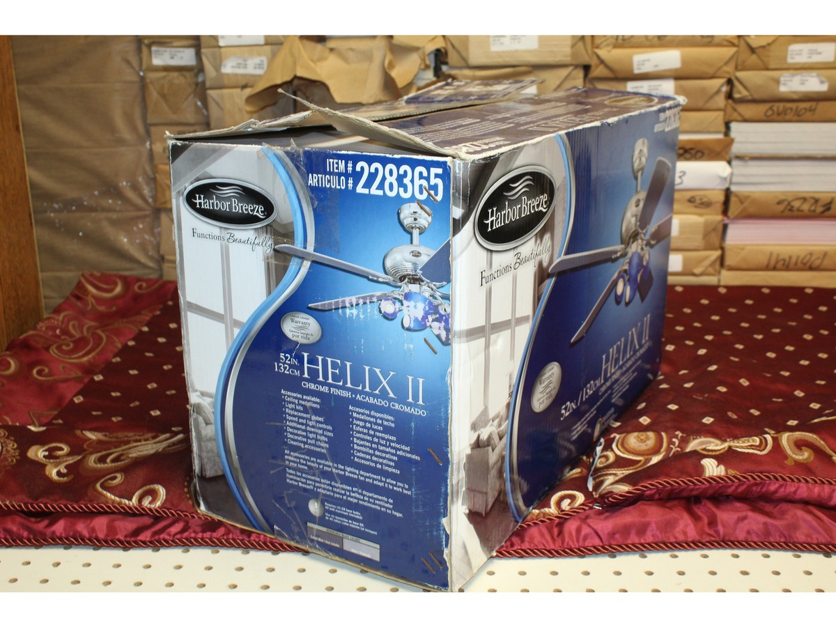 Harbor Breeze 52 Ceiling Fan Helix Ii Cobalt Blue | Shelly Lighting