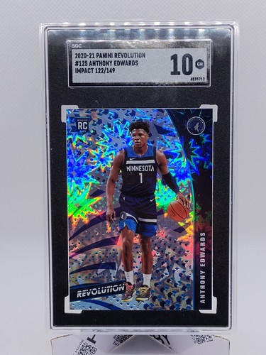2020-21 Panini Revolution Anthony Edwards Impact 122/149 Rookie RC SGC ...