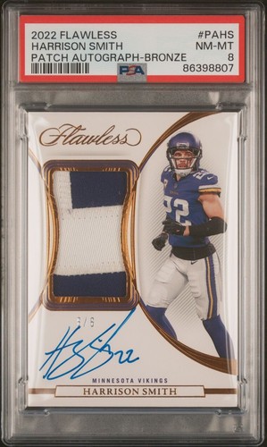 2022 Panini Flawless - Patch Autographs Bronze Harrison Smith 6/6! LOW ...