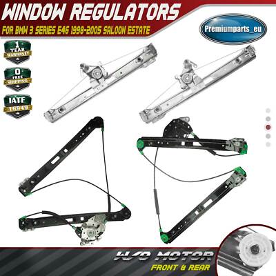 4x Window Regulator for BMW E46 3 Series 99-04 Front&Rear Left&Right ...