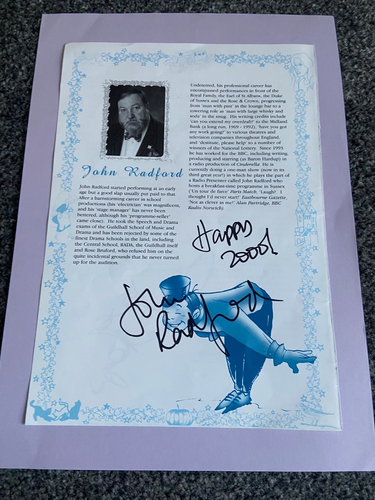 Linda Regan & John Radford signed on page 2 sided | eBay UK