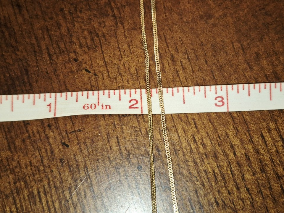 FOR REPAIR 14k SOLID YELLOW ITALIAN GOLD 18" LONG FOXTAIL CHAIN ...