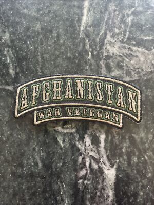 AFGHANISTAN WAR VETERAN ROCKER MILITARY BIKER IRON ON PATCH 4” MC new ...