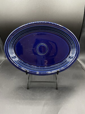 VTG Fiesta HLC Fiestaware Cobalt Blue 13.5" Oval Serving Platter Large ...