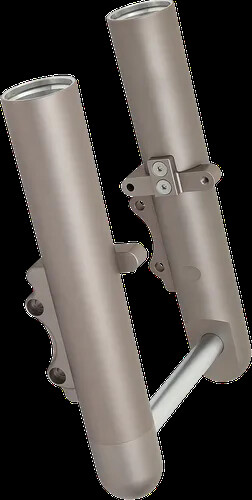 AN Dual Disc Fork Legs Smooth Ti Harley Road Glide Custom 15-23 | eBay