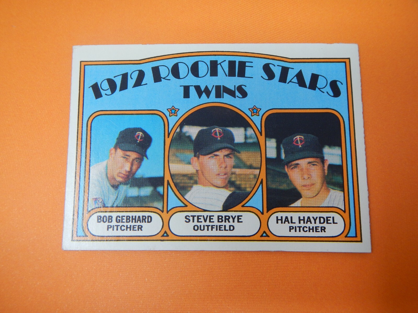 1972 Topps Baseball Bob Gebhard / Steve Brye / Hal Haydel Twins #28 (1 ...
