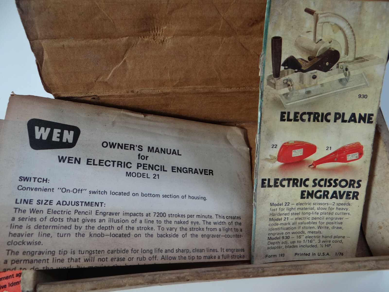 VINTAGE WEN ELECTRIC PENCIL ENGRAVER MODEL 21 | eBay