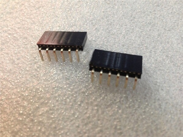 100Pcs 1X6 Pin Right Angle Single Row Pin Header 2.54MM Female ...