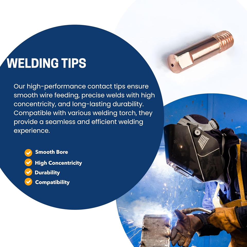 Mig Welder Tips 30-Pack Welding Tips .035" Contact Tip for Mig Welding ...