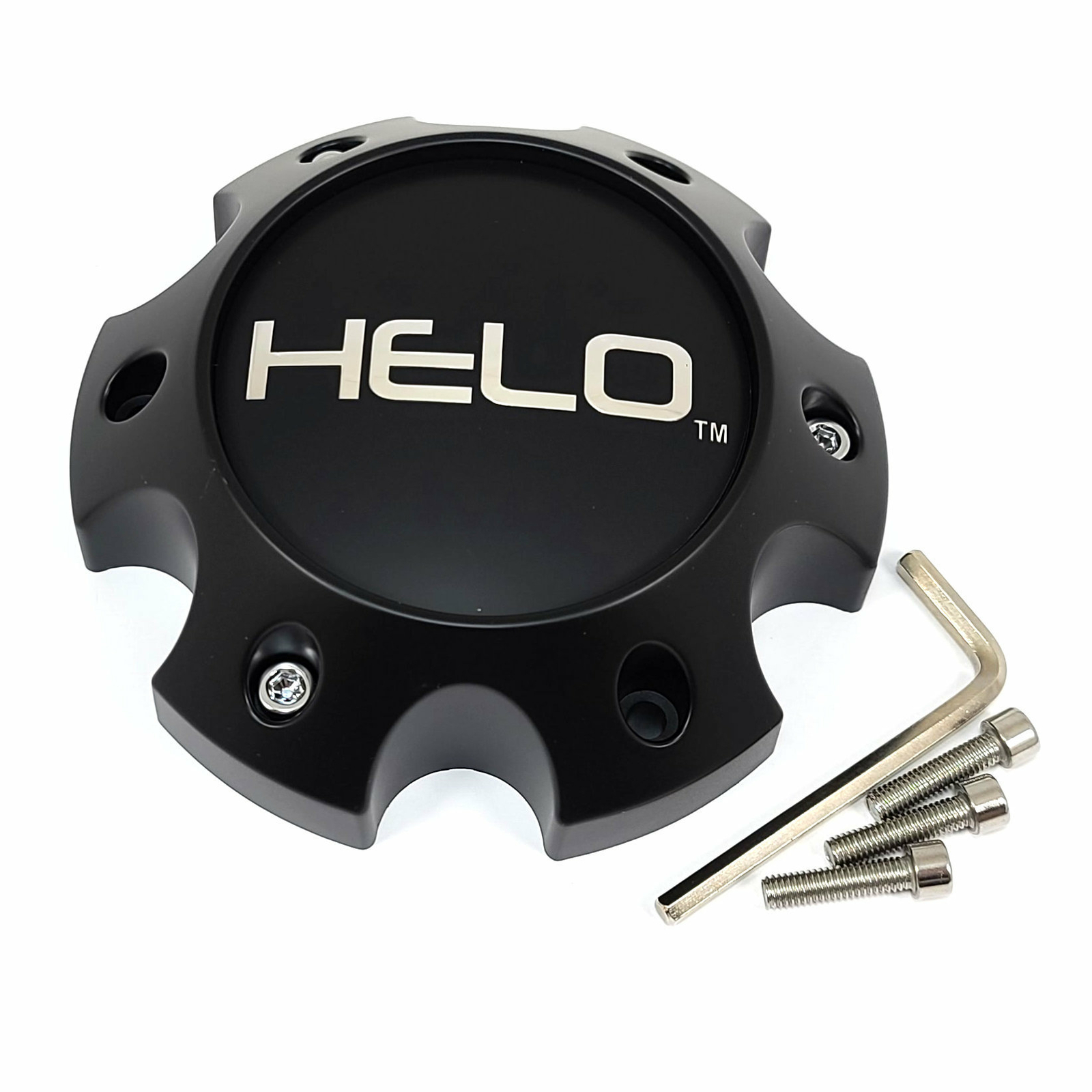 Helo Satin Black Center Cap 5-3/4"OD Bolt-On Closed-End 1079L145HE1SB ...