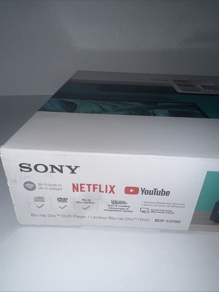 Sony BDP-S3700 Blu-ray DVD Player w/ Wi-Fi Netflix YouTube HDMI Streaming 120V | eBay