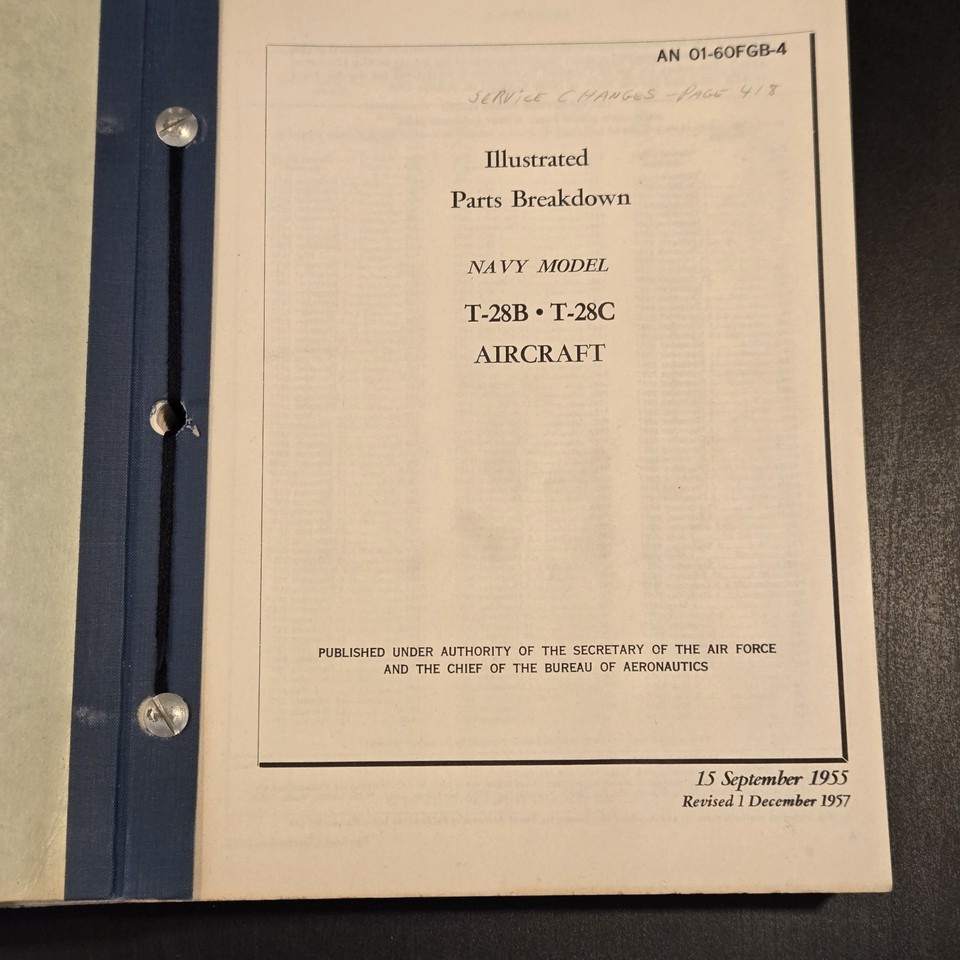 T-28 Aircraft Illustrated Parts Breakdown Catalog Manual 1955 | eBay