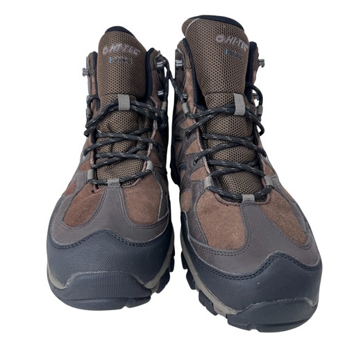 Hi Tec Shield Ortholite Hiking Boots Mens Size 13 Brown Logo Mid Top ...
