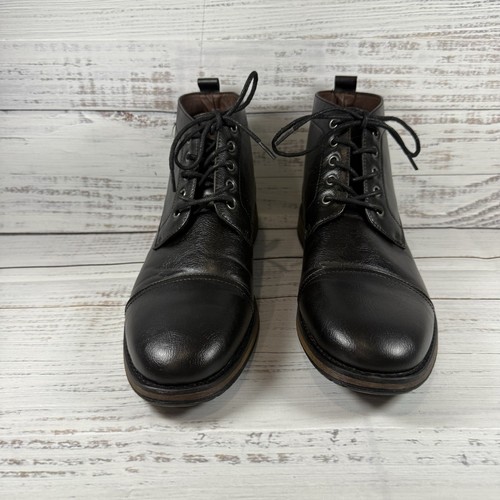 PERRY ELLIS Men's Black MANNING Designer Boots Size 11 Wide | eBay