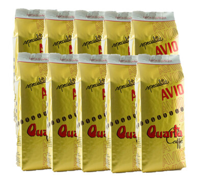 QUARTA Café' Mélange Avio or En Grains 500gr. 10 Packs - Idéal pour ...