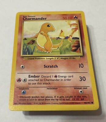 Pokémon TCG Charmander Base Set 46/102 Regular Unlimited Common | eBay
