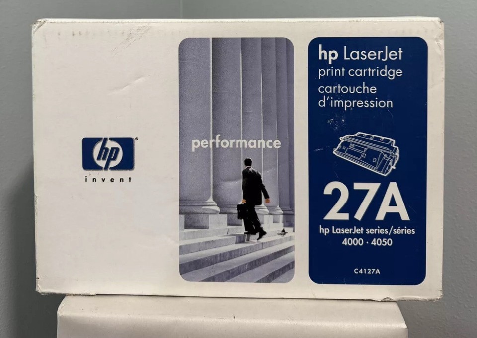 NEW Genuine HP 27A Black Toner Print Cartridge C4127A for LaserJet 4000 ...