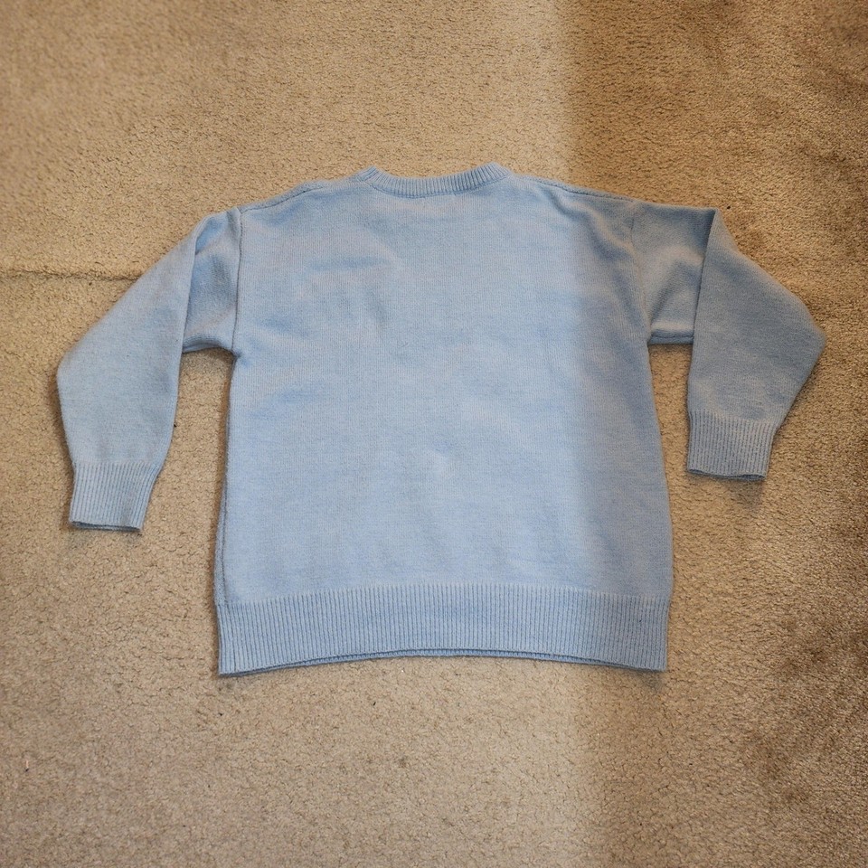 Aelfric Eden Sweater Mens Medium Blue Goose Knife Murder Crewneck Graphic Knit | eBay