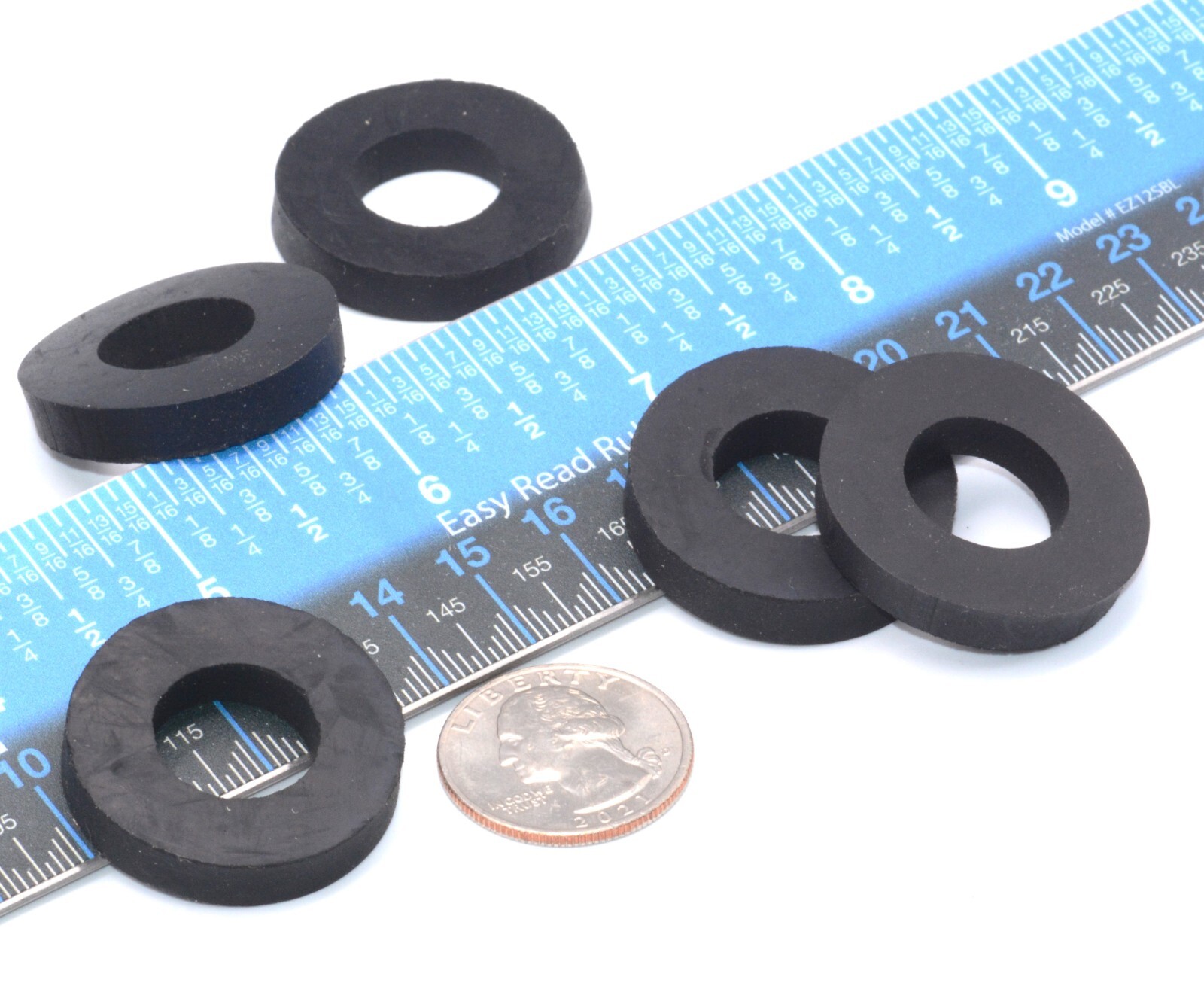 5/16" ID Rubber Flat Washers 3/4" OD x 1/8" Thick 12 Pieces per Package ...
