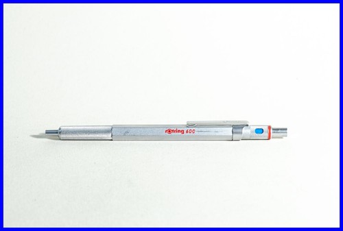 Vintage Rotring 600 ballpoint pen silver knurrled grip GERMANY red ...