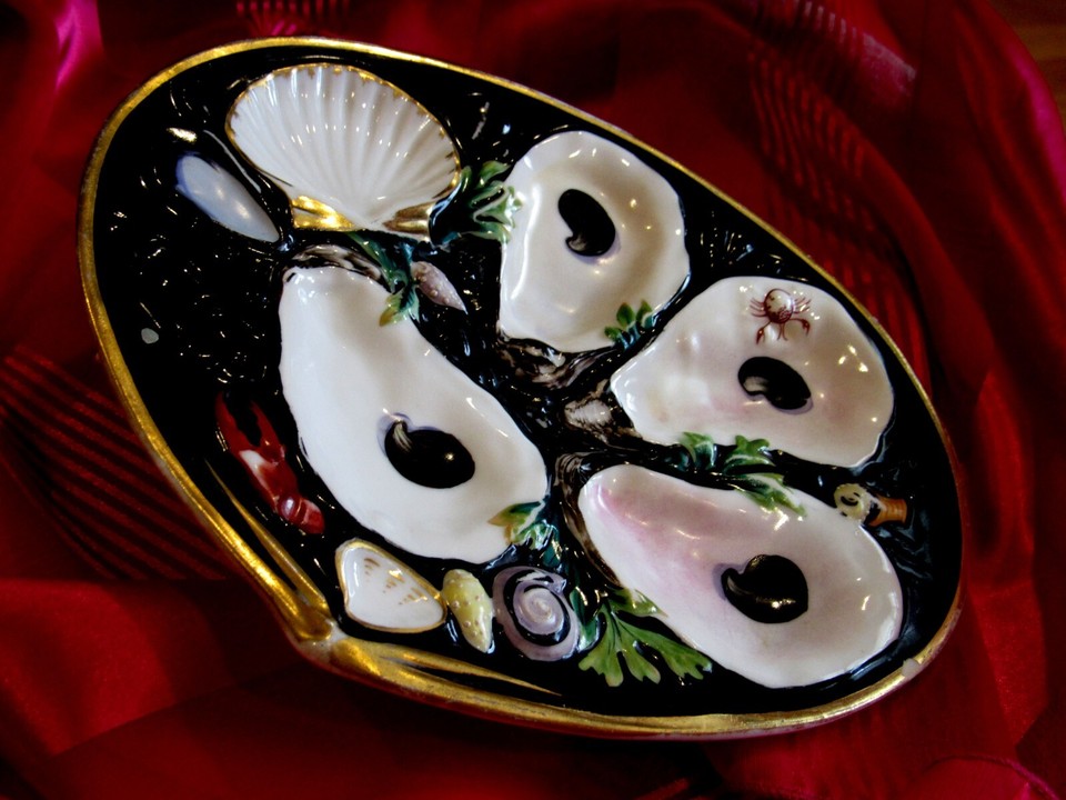 Ultra Rare BLACK UPW Antique Oyster Plate! Last one! | eBay