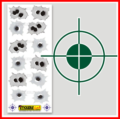 Kit Stickers Rapid Bullet Shots Of Gun Holes Hole Sheet | eBay Australia