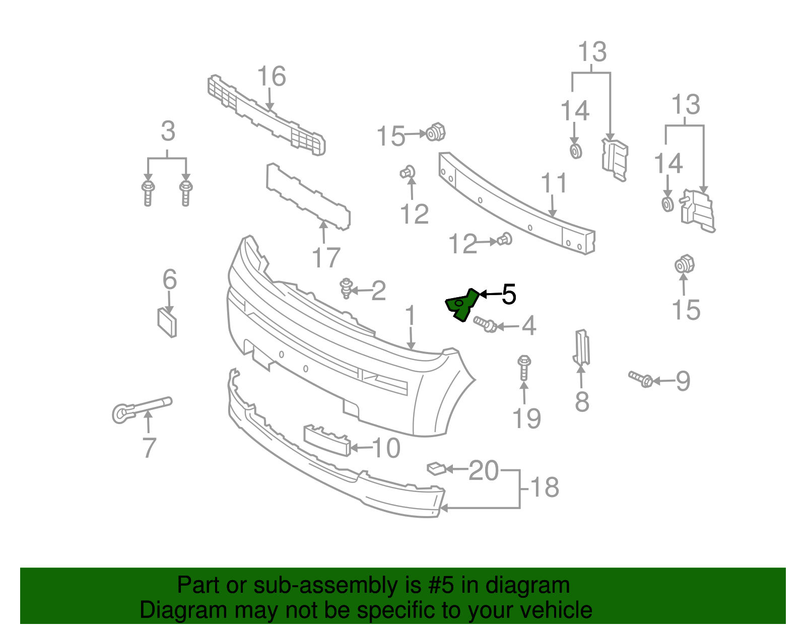 Scion TOYOTA OEM XB Front Bumper-cover Retainer Clip or Bracket Right ...