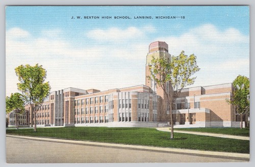 Lansing Michigan J.W. Sexton High School Postcard | eBay