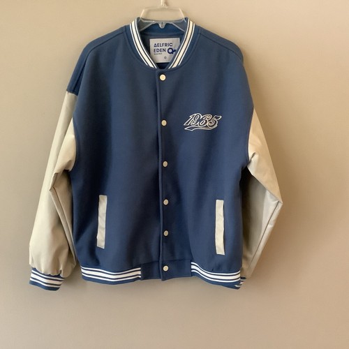 Aelfric Eden Baby Blue Letter Love Varsity Letterman Bomber Jacket Size ...