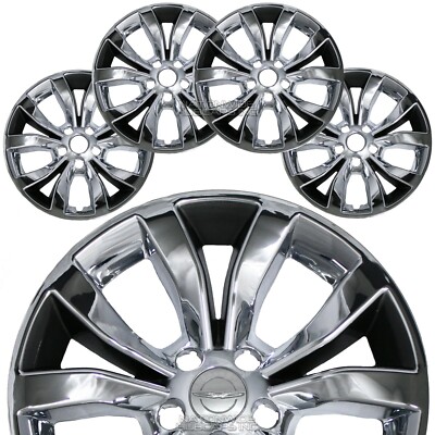 2015-2020 for Chrysler Chrysler 300 Chrome + Black 17" Wheel Skins Hub ...
