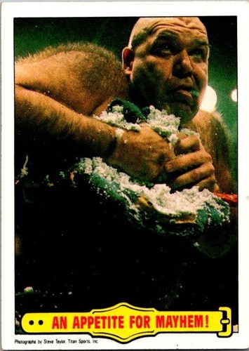 1985 Topps Titan Sports WWF Appetite For Mayhem Animal Steele #31 See ...