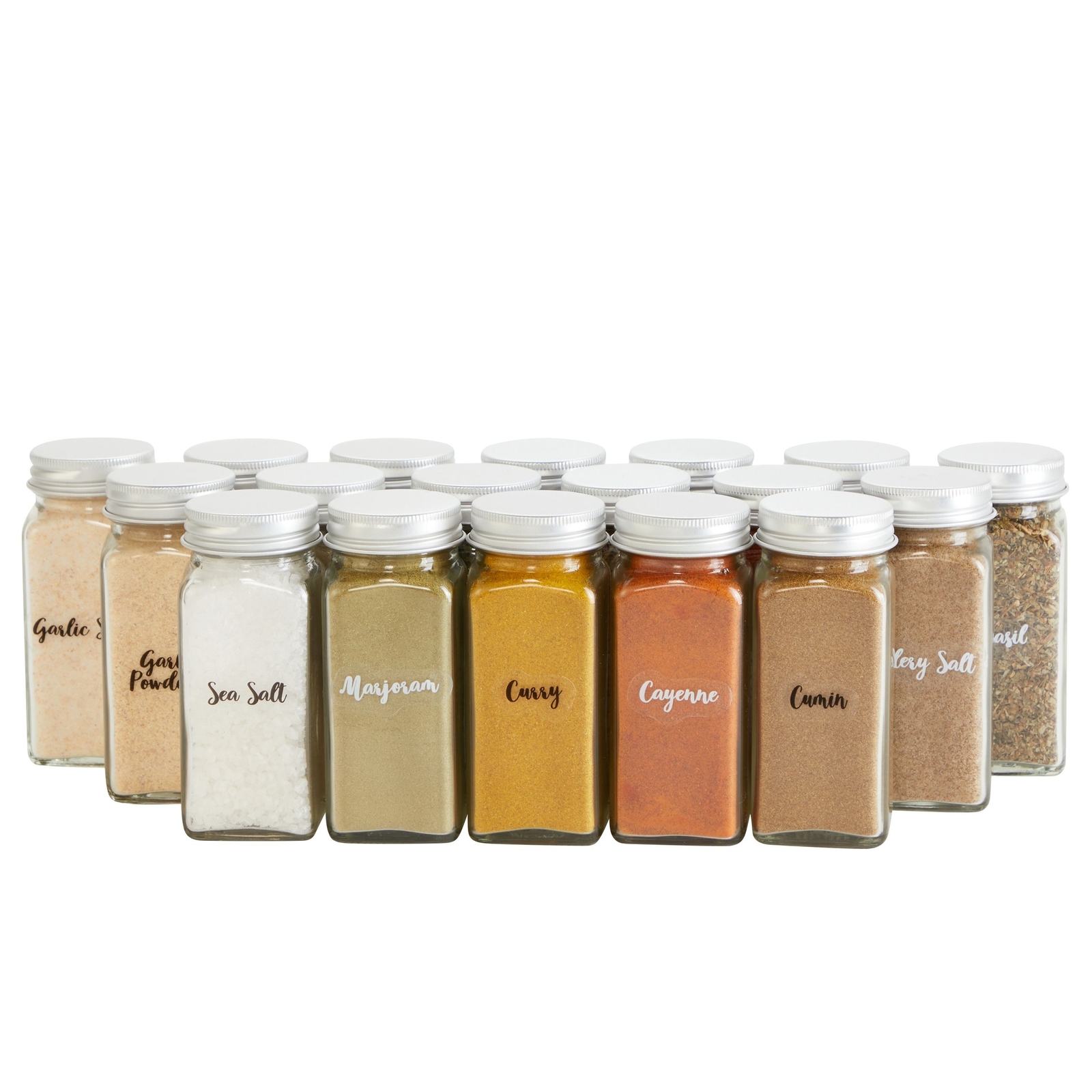 Talented Kitchen 300 Spice Labels Stickers, Clear Spice Jar Labels ...
