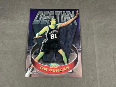 1997-98 TOPPS CHROME BASKETBALL TIM DUNCAN #D8 ROOKIE DESTINY SAN ...