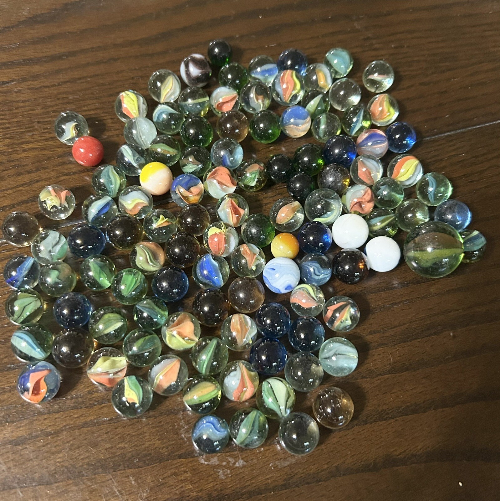 Vintage Old Marbles Assorted Sizes Lot Of 113 | eBay