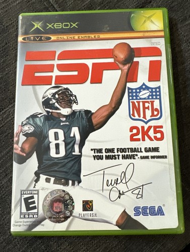 ESPN NFL 2K5 (Original Xbox, 2004) Complete w/ Manual CIB Terrell Owens ...