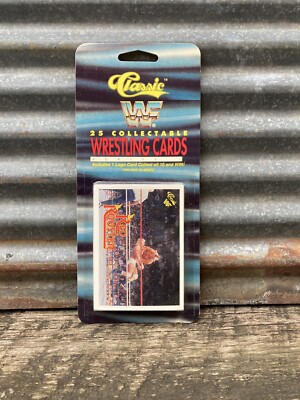 1989 Classic WWF Wrestling Cards Blister Pack WWE 25 Trading Cards Red ...